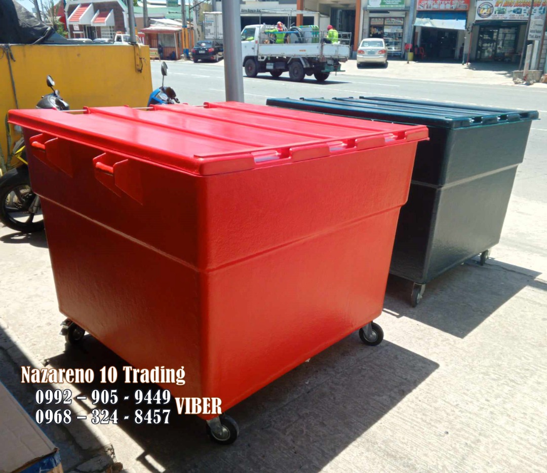 mobile trash bin 1350 liters, Furniture & Home Living, Cleaning ...