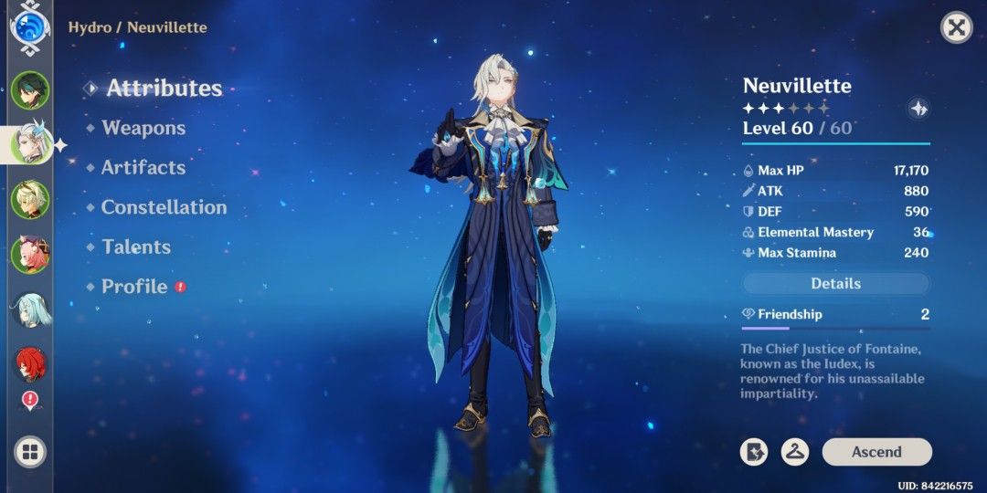 Nevillette ar50 genshin impact, Video Gaming, Video Games, Others on ...