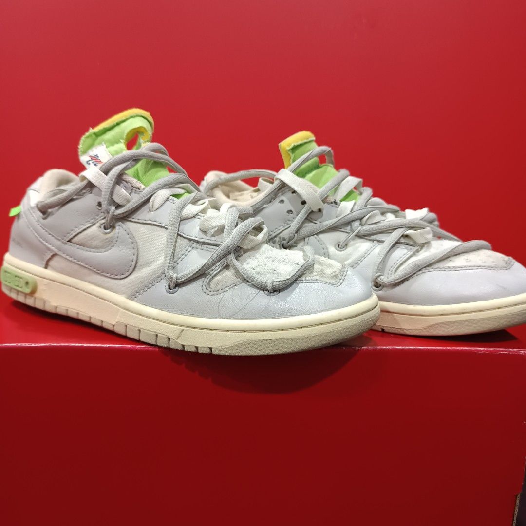NIKE Kasut Bundle x OFF-WHITE Dunk Low Lot 03 UK7, Women's Fashion ...