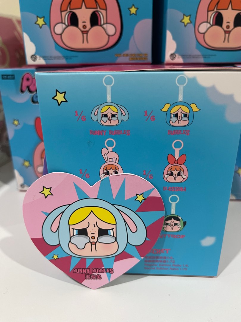 Pop mart cry baby power puff girls ppg bunny bubbles selected, Toys ...