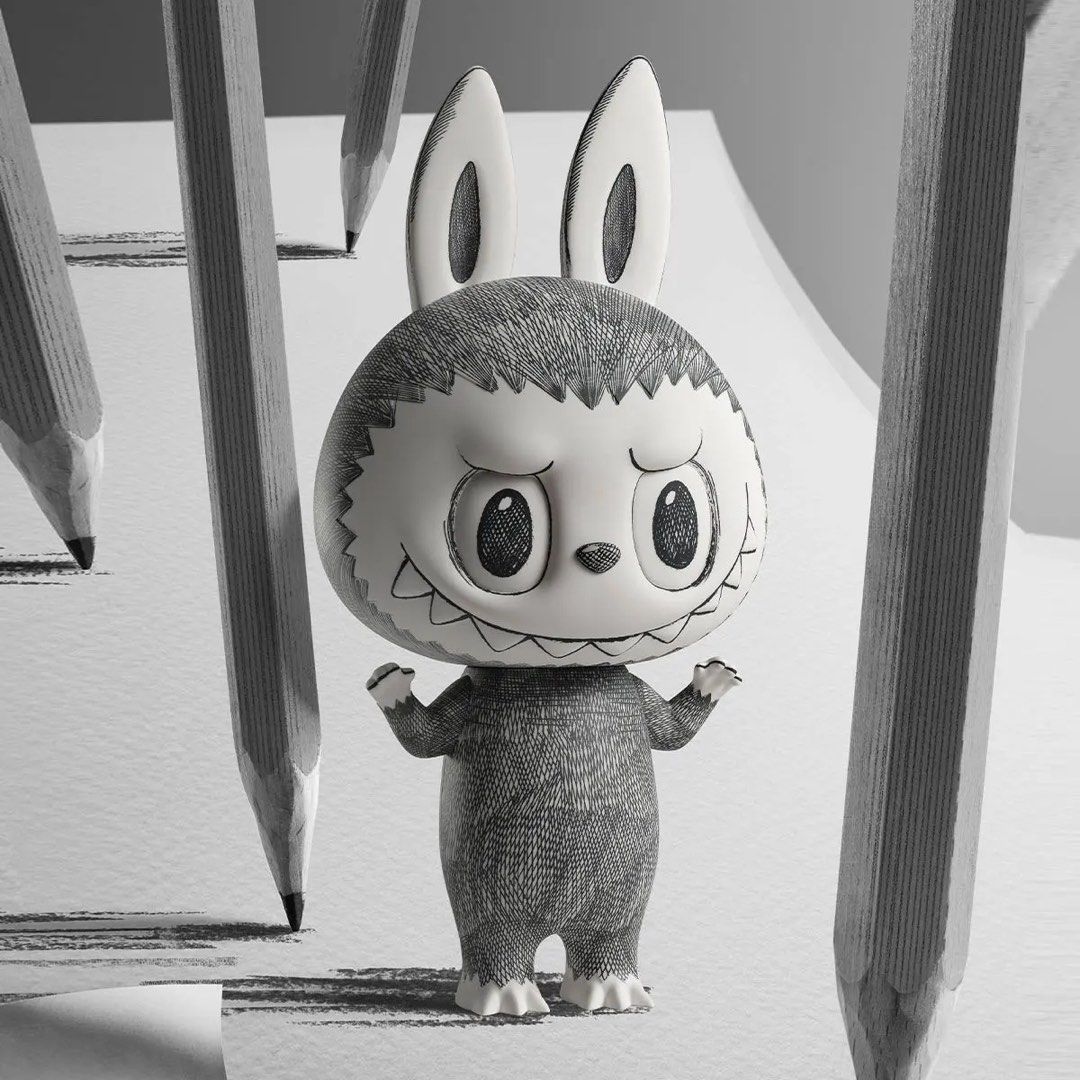 popmart labubu sketch 400%, Hobbies & Toys, Toys & Games on Carousell