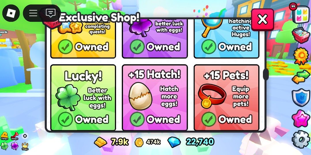 Ps99 account with almost all gamepass(dm your offer), Video Gaming ...