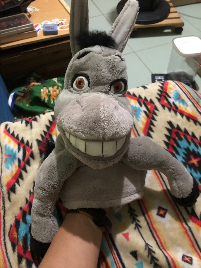 Shrek Donkey hand puppet, Hobbies & Toys, Toys & Games on Carousell