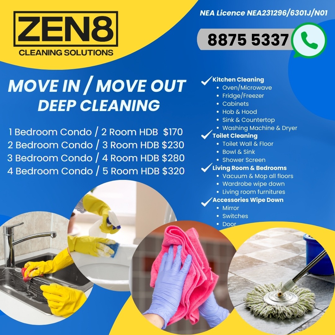 Move in move out cleaning/ Home cleaning/BTO cleaning/Post Reno ...