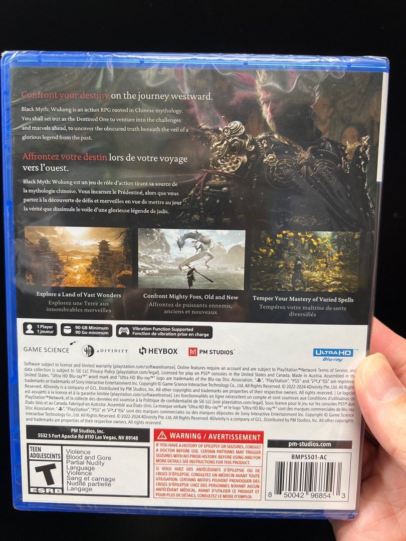 Sony Ps5 Black myth Wukong deluxe edition (Disc Version), Video Gaming ...