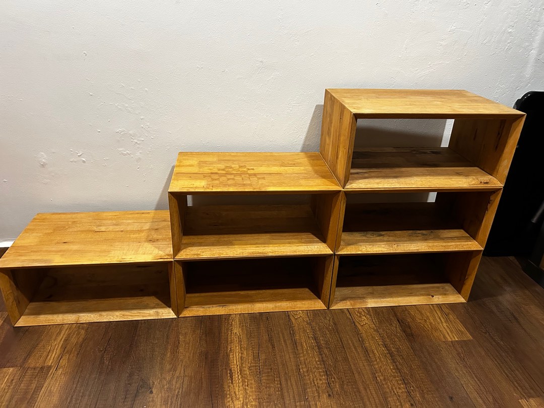 Stackable Solid Wood Shelves, Furniture & Home Living, Furniture ...
