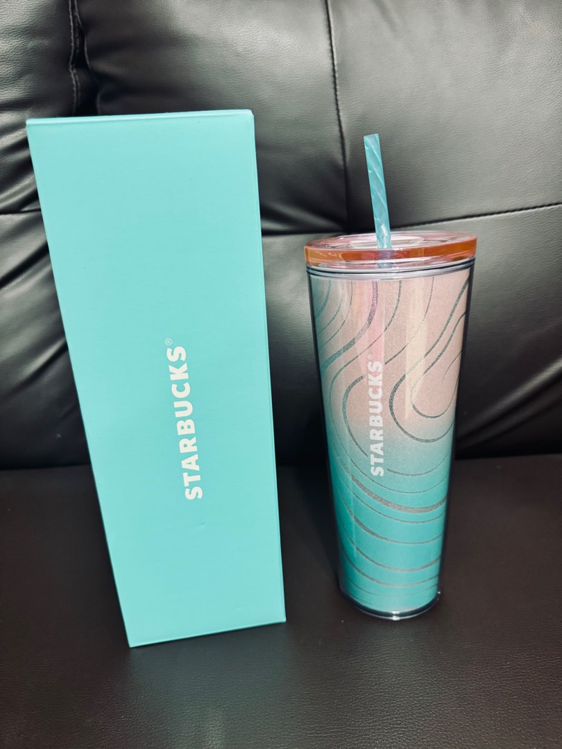 Starbucks 2024 Traditions Turquoise Cold Cup, Furniture & Home Living ...