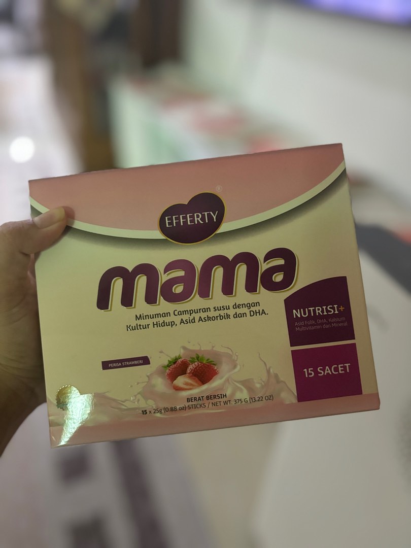 Susu Efferty Mama (strawberry), Food & Drinks, Beverages on Carousell