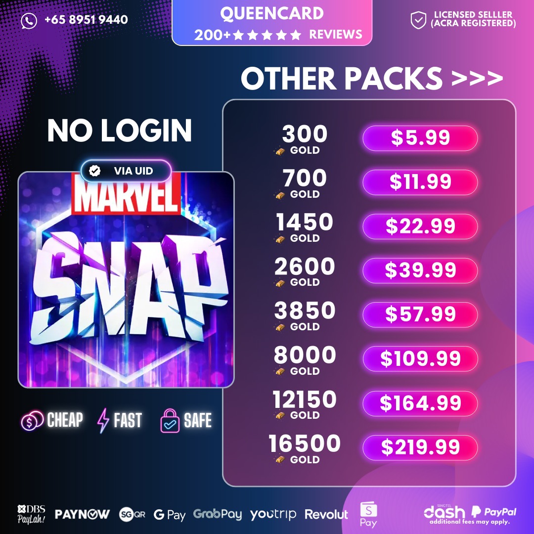 [UID] Marvel Snap Top Up Service | CHEAP GOLD SEASON PASS BUNDLE PACK ...