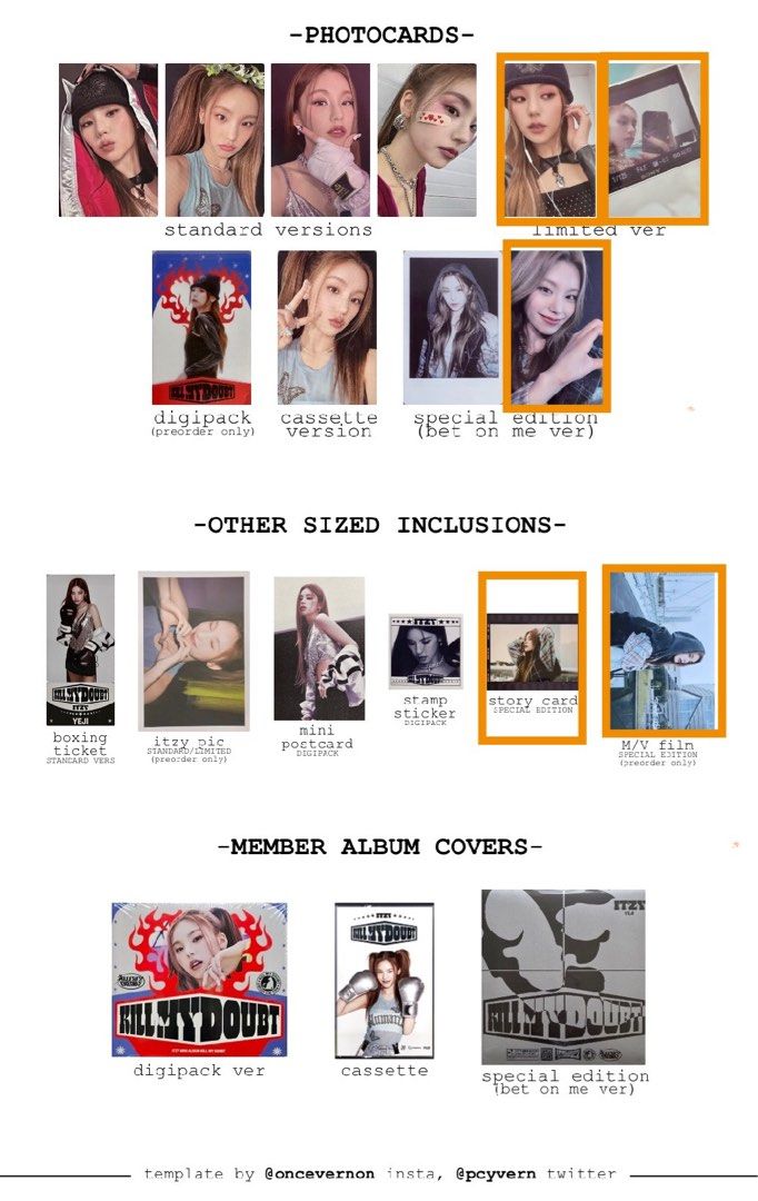 [WTT/WTS] itzy pcs inclusions gold btb kmd cheshire cm cil nbd ...