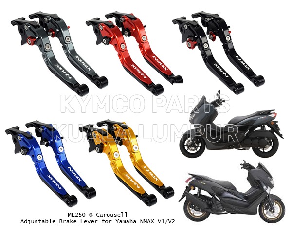 Yamaha NMAX CNC Adjustable Foldable Extendable Brake Lever with Parking ...
