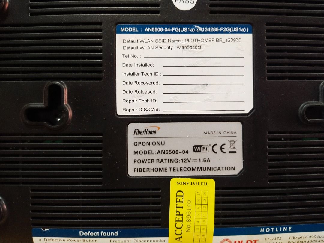 1st Gen PLDT Fibr Modem GPON ONU model AN5506, Computers & Tech, Parts ...