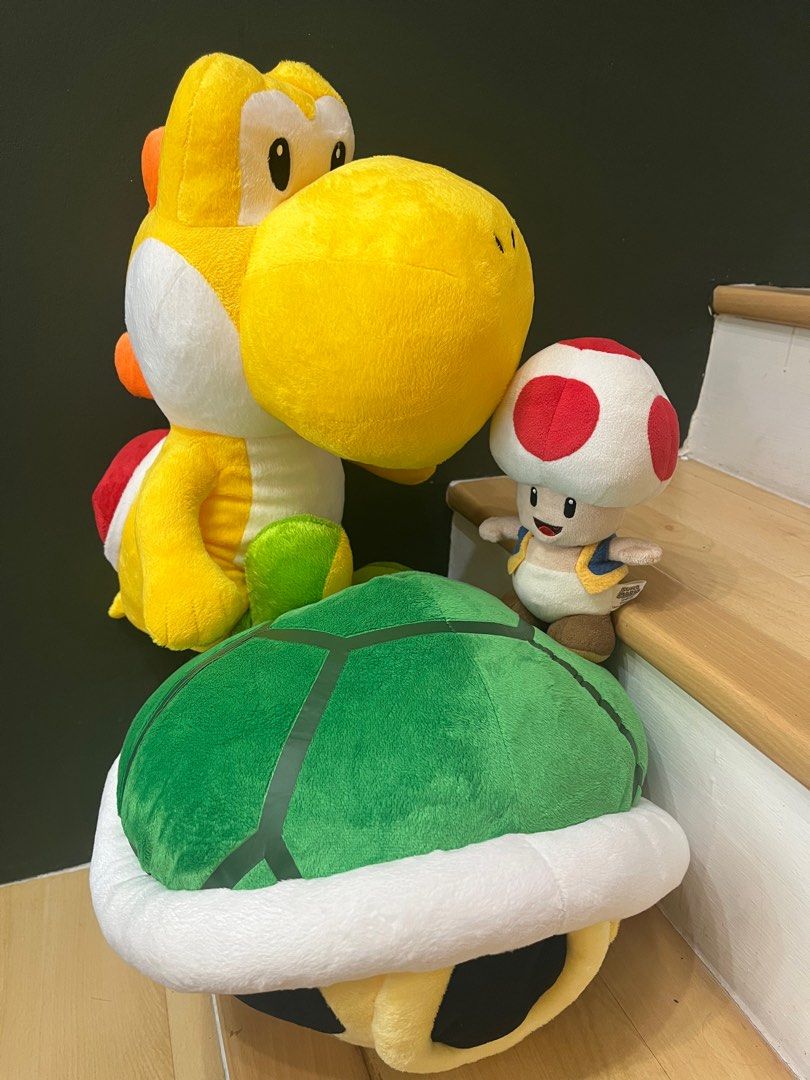 20cm Super Mario Bro Toad / 40cm Super Mario Dinosaur Yoshi Yellow soft ...