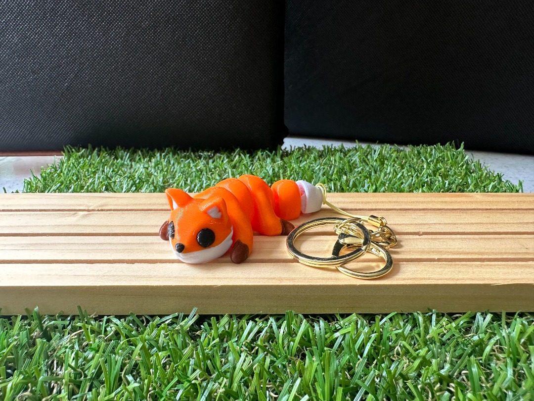3D printed animal keychain fox fidget toy fantastic mr fox inspired ...