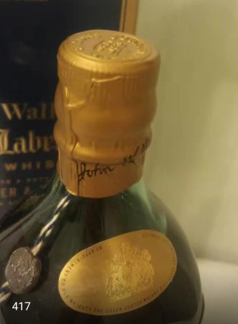 (417) 約80-90年代 JOHNNIE WALKER BLUE LABEL SCOTCH WHISKY 750ML 43% (有盒 ...