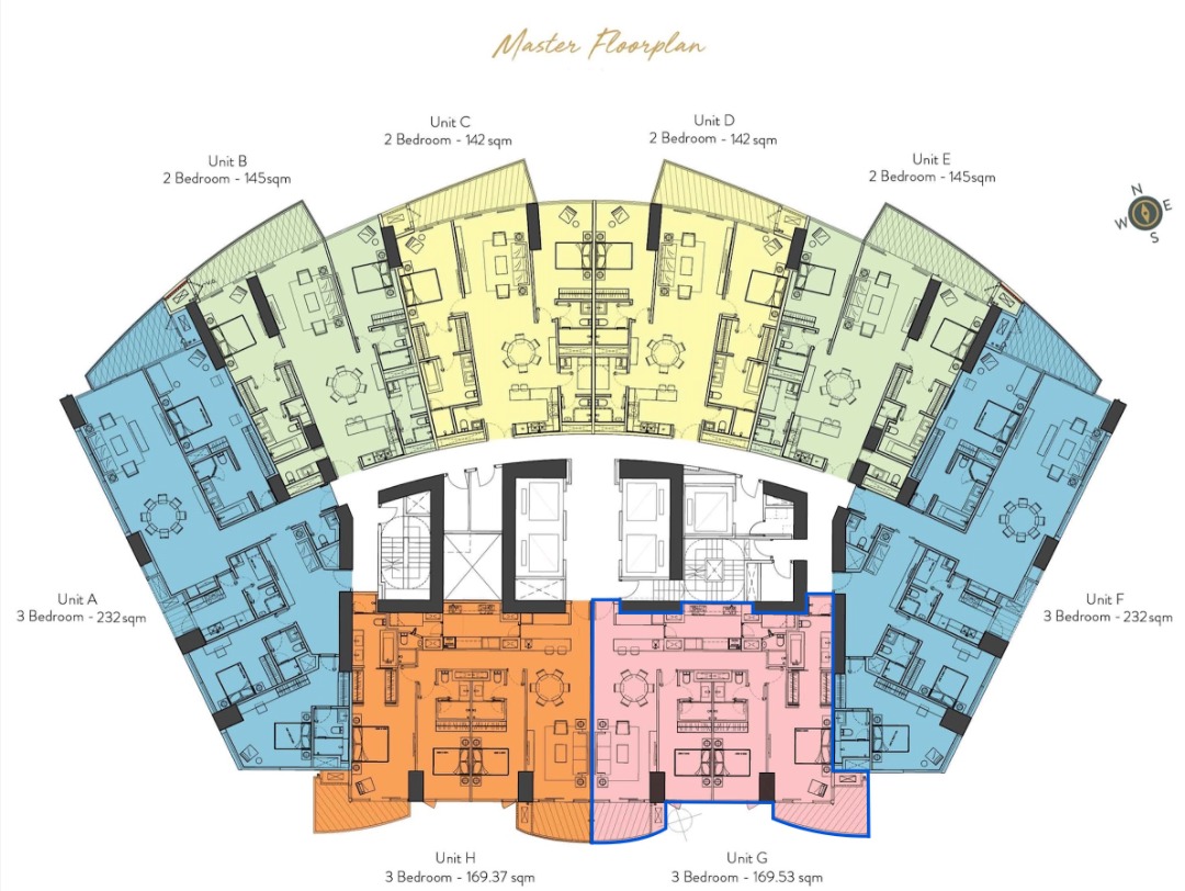 43rd floor 3 bedroom corner with parking at Shang Residences at Wack ...