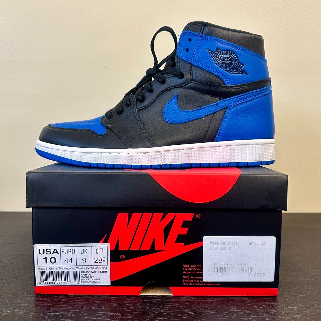 Air Jordan 1 AJ1 Retro High OG Royal Blue 2017 US 10, Men's Fashion ...