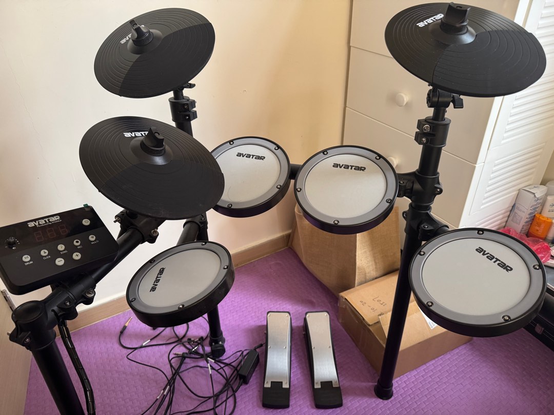 Avatar SD61-4 digital drum set with drum stick, 興趣及遊戲, 音樂、樂器 & 配件, 樂器 ...