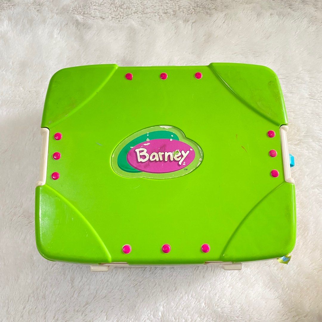 barney & friends rare 2in1 carry all playset case foldable farm house ...