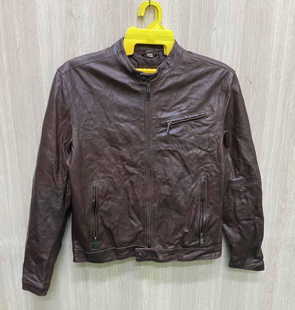 Bata Genuine Leather Jacket Made in ITALY Biker Jacket Pure Leather ...