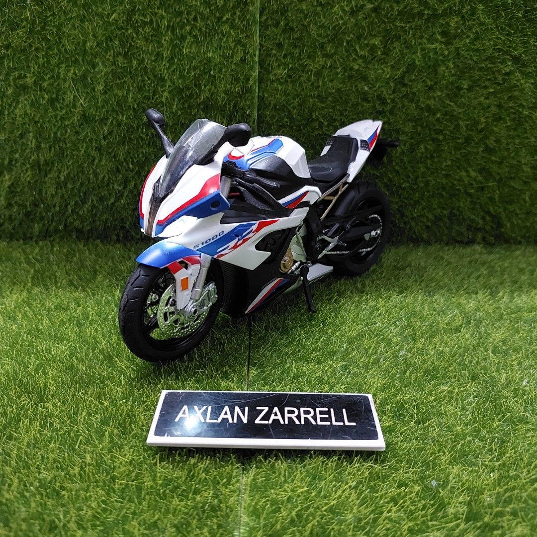 BMW S1000RR 1/12 Scale Die Cast Model Replica. Motor Ada Button LED ...