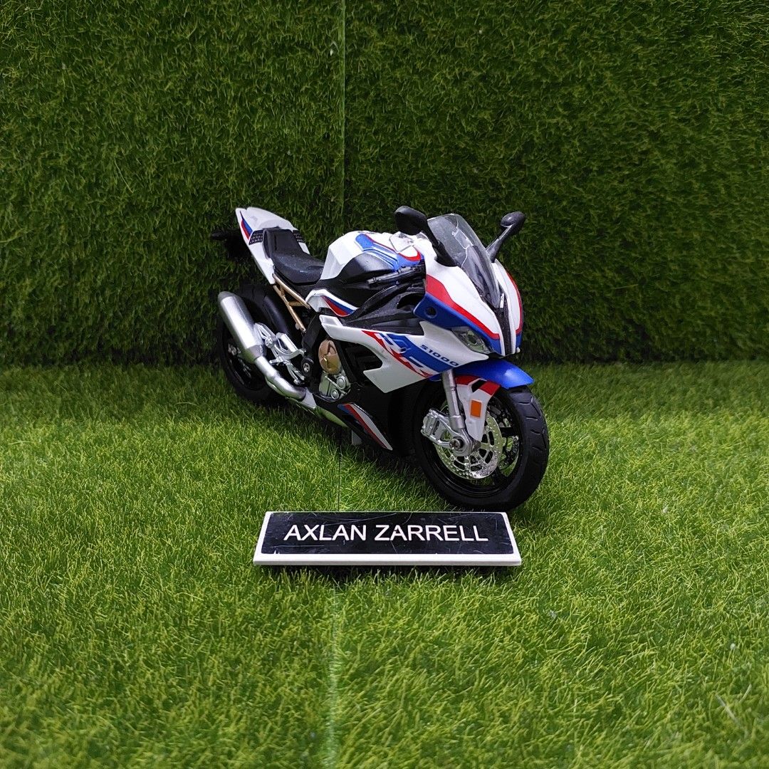 BMW S1000RR 1/12 Scale Die Cast Model Replica. Motor Ada Button LED ...