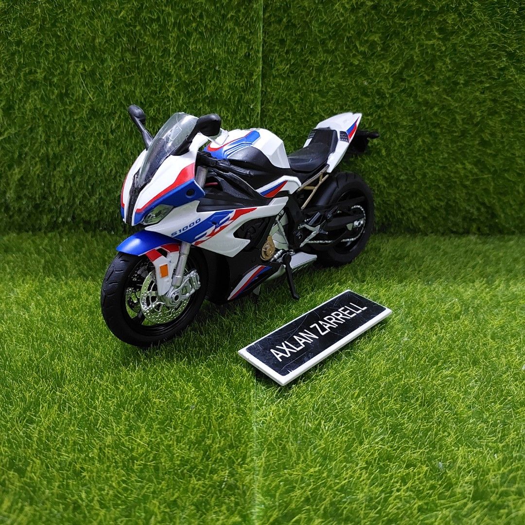 BMW S1000RR 1/12 Scale Die Cast Model Replica. Motor Ada Button LED ...