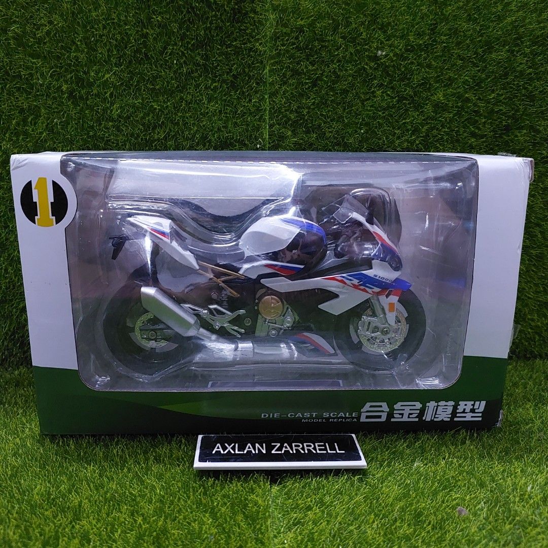 BMW S1000RR 1/12 Scale Die Cast Model Replica. Motor Ada Button LED ...