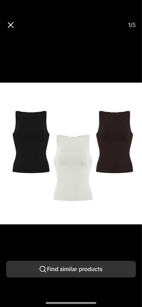 BSCO ROMA TOP BASIC PREMIUM TOP STRAIGHT NECK, Women's Fashion, Tops ...