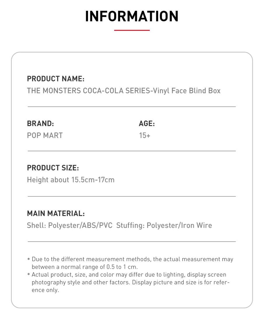 POPMART THE MONSTERS LABUBU Coca Cola Series Vinyl Face Blind Box ...