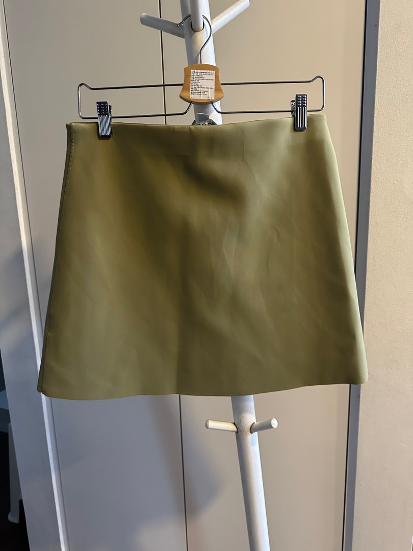COS Sage green scuba mini skirt, Women's Fashion, Bottoms, Skirts on ...