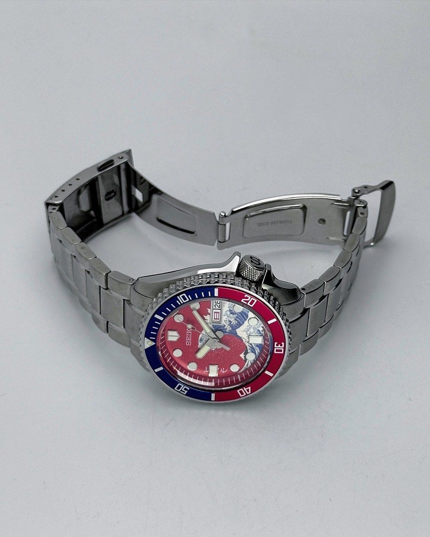 Custom Seiko Mod 42mm Godzilla SKX Flat Sapphire Automatic Watch, Men's ...