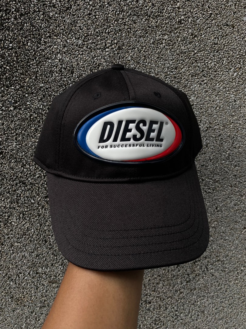 diesel logo patch cap rope adjustable, Men's Fashion, Watches ...