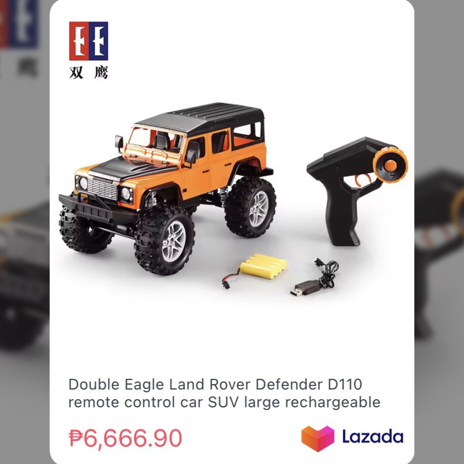 DOUBLE EAGLE RC Licensed Land Rover Defender D110 1/14 Scale E327-003, Hobbies & Toys, Toys ...