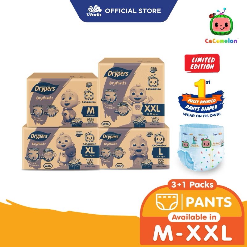 Drypers Drypantz Cocomelon XXL cod only penang, Babies & Kids, Bathing ...