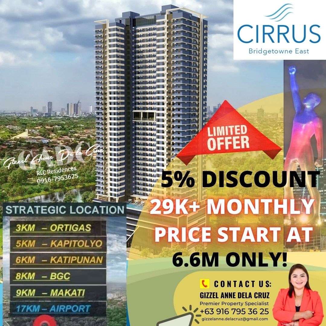 For Sale Affordable Studio unit in Bridgetowne Pasig near Medical City ...