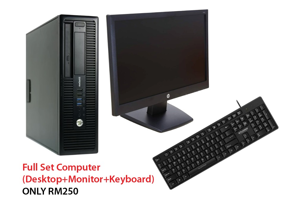Full Set Computer (Desktop+Monitor+Keyboard), Computers & Tech ...