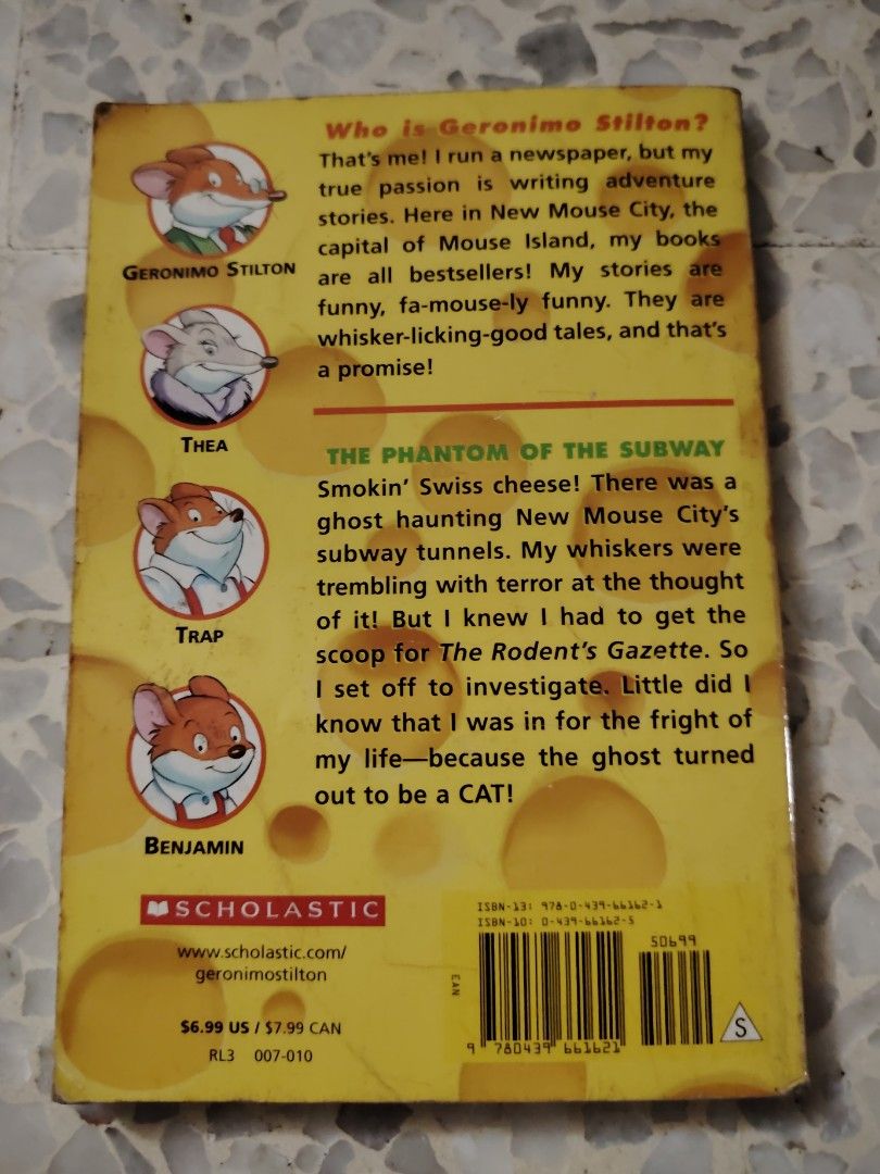 Geronimo Stilton The Phantom of the Subway Children's Storybook by ...