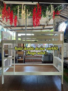 Katil single double decker bed, Furniture & Home Living, Furniture, Bed ...