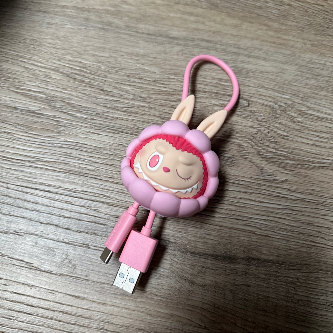 Labubu Charger Type C - Pink, Barang Mewah, Aksesoris di Carousell