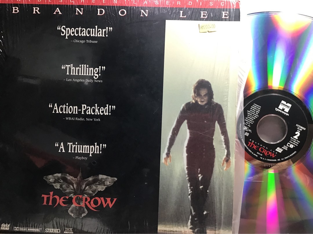 LD Brandon Lee - The Crow 90s Cult Film RARE OOP LASERDISC Anubis Movie ...