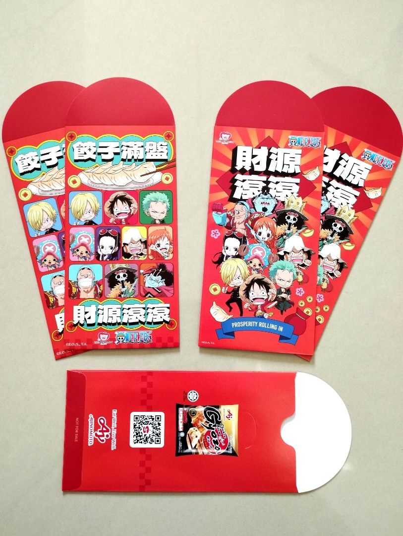 (LIMITED EDITION) 5pcs Ajinomoto Year 2025 One Piece Anime Red Packet ...
