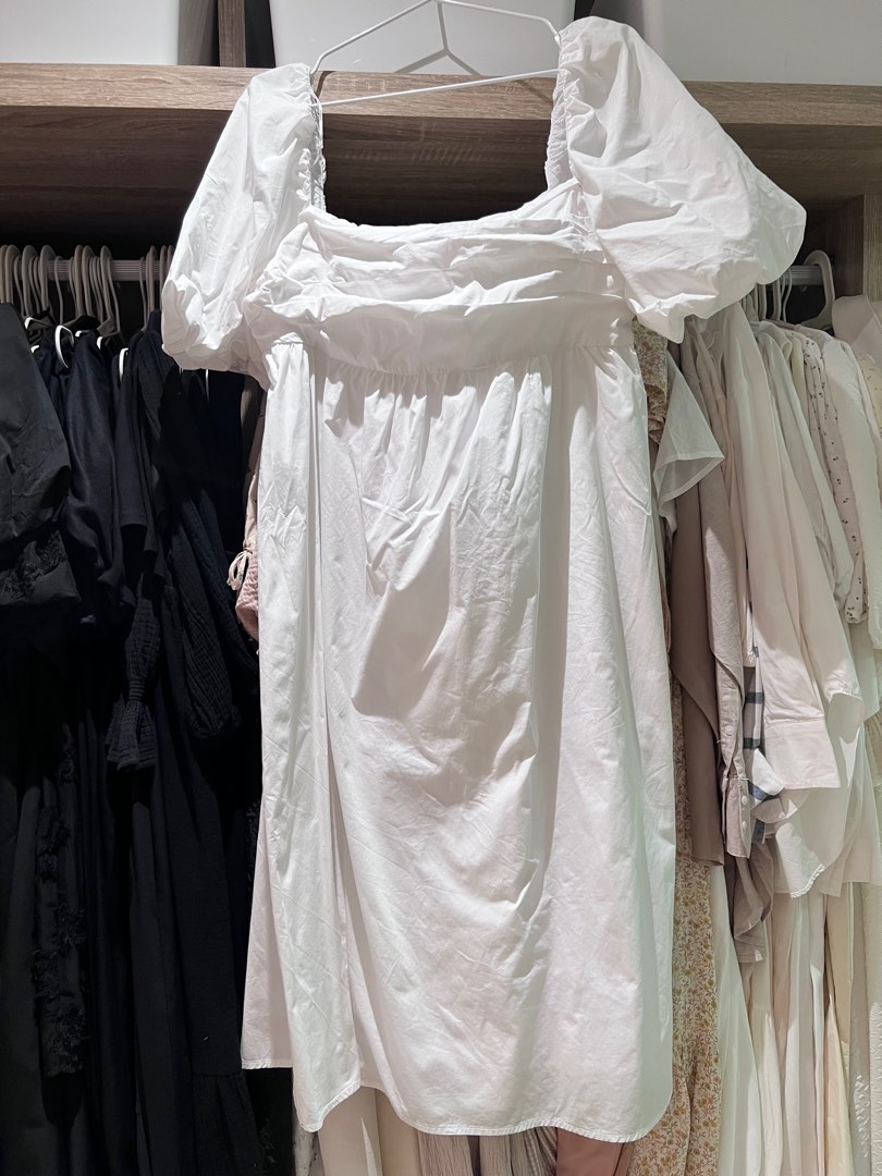 Mango Puff sleeves midi dress, Women's Fashion, Dresses & Sets, Dresses ...