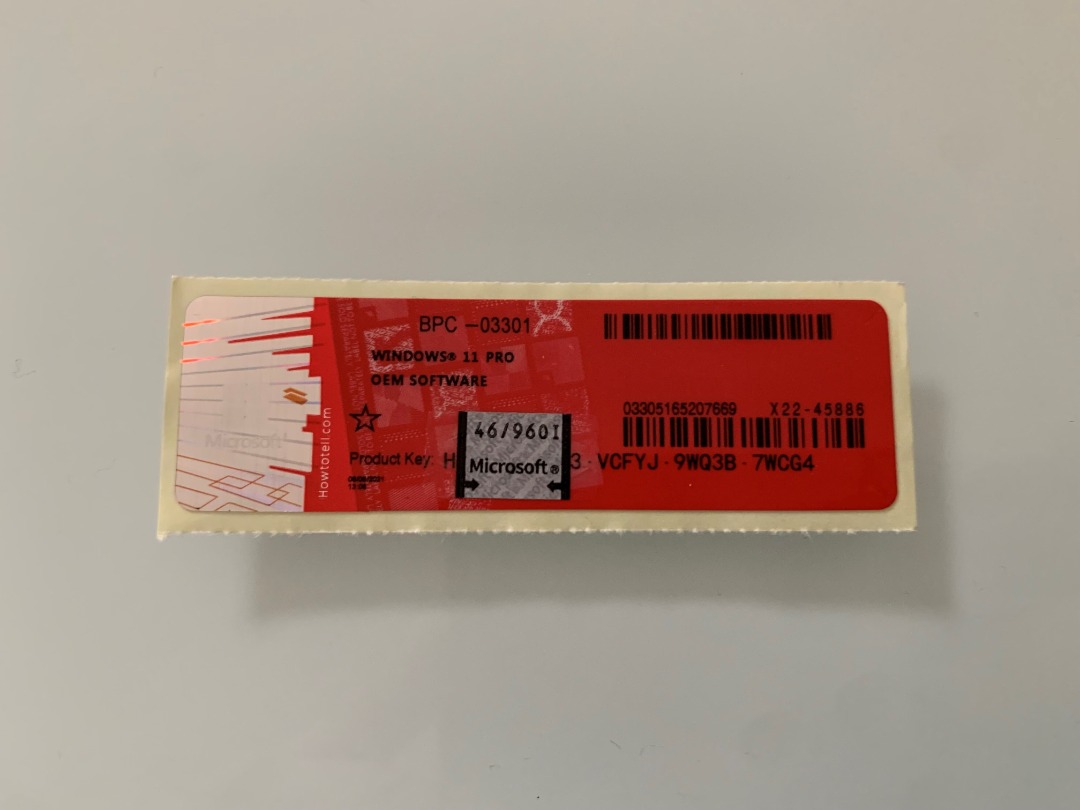 microsoft windows 11 windows 10 sticker physical lifetime activation ...