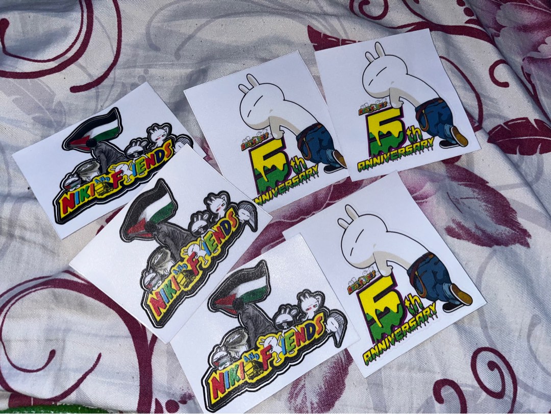 Niki and friends sticker 5th anniversary palestine, Hobbies & Toys ...