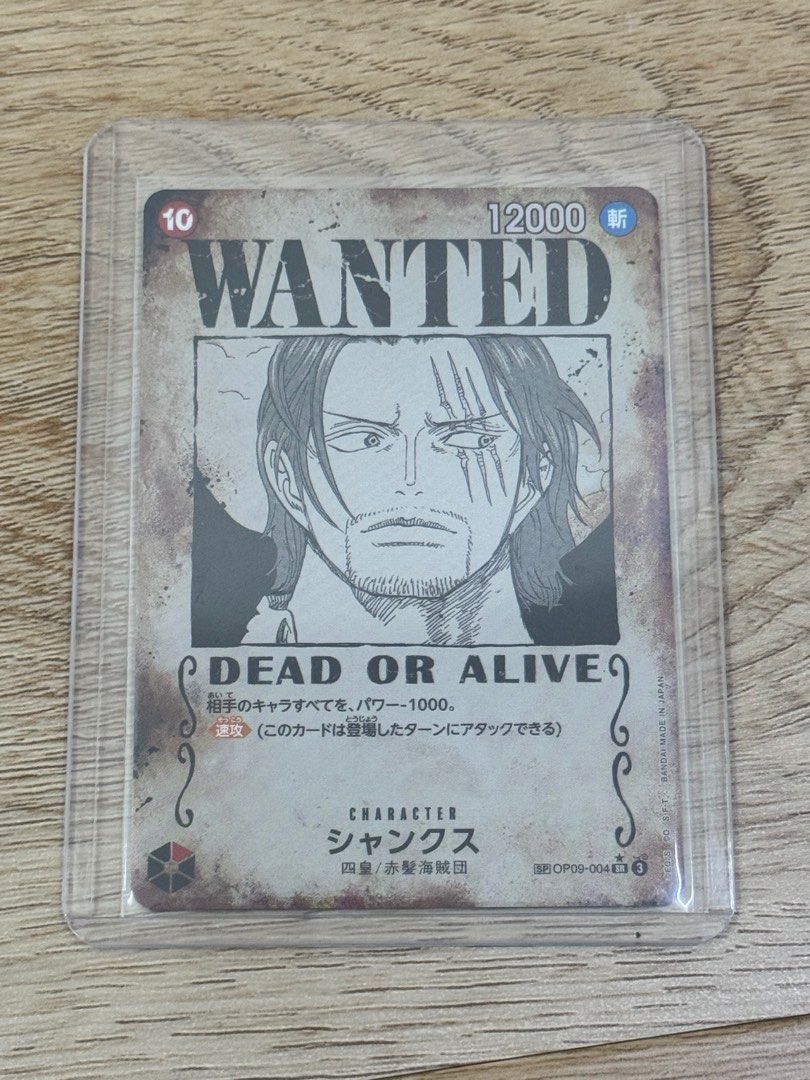 One Piece Card Wanted Shanks OP09-004 SP Emperors in the New World, Hobbies & Toys, Toys & Games ...