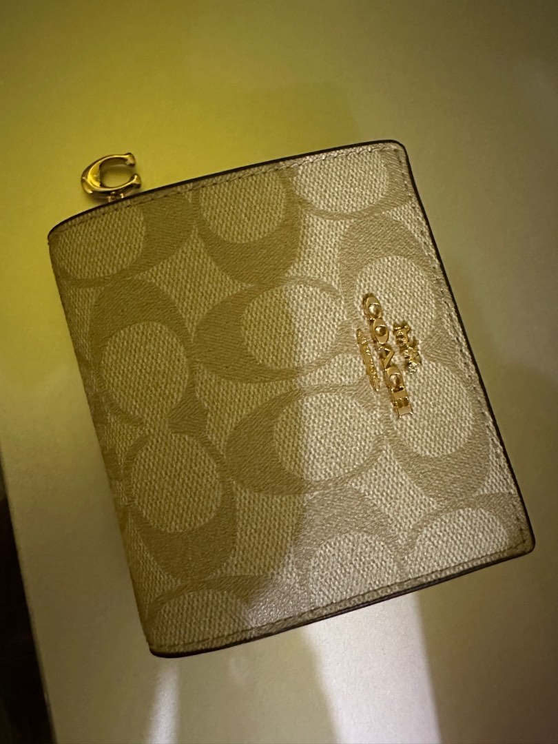 Original Coach Snap Wallet in Signature Canvas, Women's Fashion, Bags ...