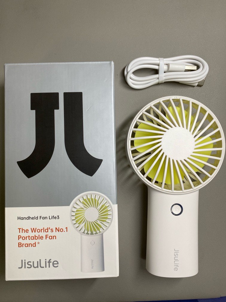Original JisuLife Handheld Fan Life3 (4000mAh) White, Furniture & Home ...