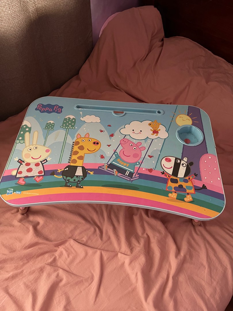 Peppa Pig Foldable Table with Cup Holder, Babies & Kids, Baby Nursery ...