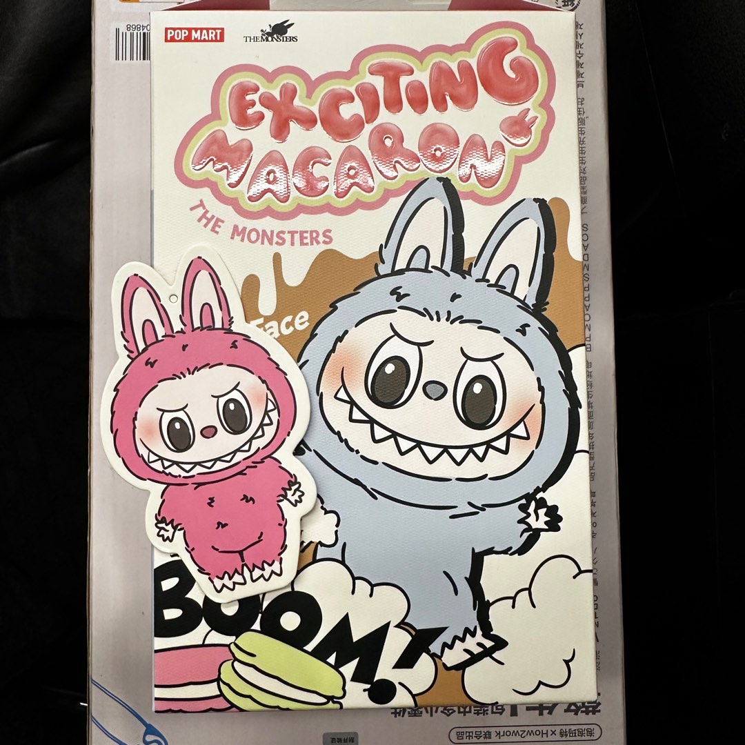 [Pop Mart Labubu 盲盒] Labubu 馬卡龍系列 Macaron 荔枝草莓 粉紅款, 興趣及遊戲, 玩具 & 遊戲類 ...